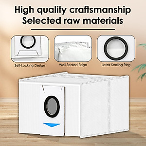 (10 Pieces) T20 OMNI Dust Bag Replacement Vacuum Bags for ECOVACS DEEBOT T20 OMNI, X1 OMNI, X1 PRO OMNI, T10 OMNI Robot Vacuum, Filter Bags Compatible With DEEBOT X1 OMNI Auto-Empty Station