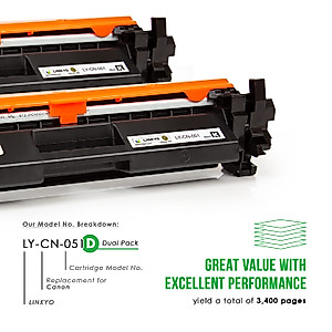LINKYO Compatible Toner Cartridge Replacement for Canon 051 (Black, 2-Pack)
