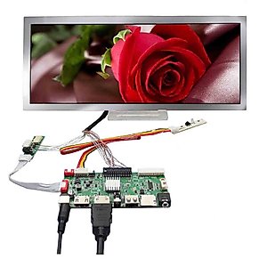 VSDISPLAY 12.3" 12.3 Inch 1920x720 FHD IPS LCD Screen HSD123KPW2-D10 with HD-MI USB SD Card LCD Controller Board VS-56S2 Multimedia Supports MP4