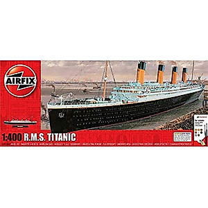 Airfix RMS Titanic 1:400 Passenger Ship Plastic Model Gift Set with Paint and Glue A50146A