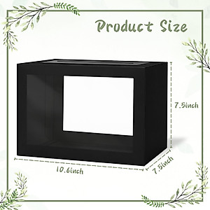 LANLISA Black Card Box for Birthdays Party, Gift Cards Receiving Box Holder for Graduations, Bridal & Baby Showers, Wedding Receptions, Retirements, Anniversaries
