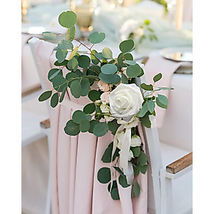 JOYLEX Artificial Flowers Realistic Roses, 25pcs Real Looking Fake Roses with Stem for DIY Wedding Bouquets Centerpieces Bridal Shower Party Home Romantic Decorations (Regular 3" - 25pcs, White)