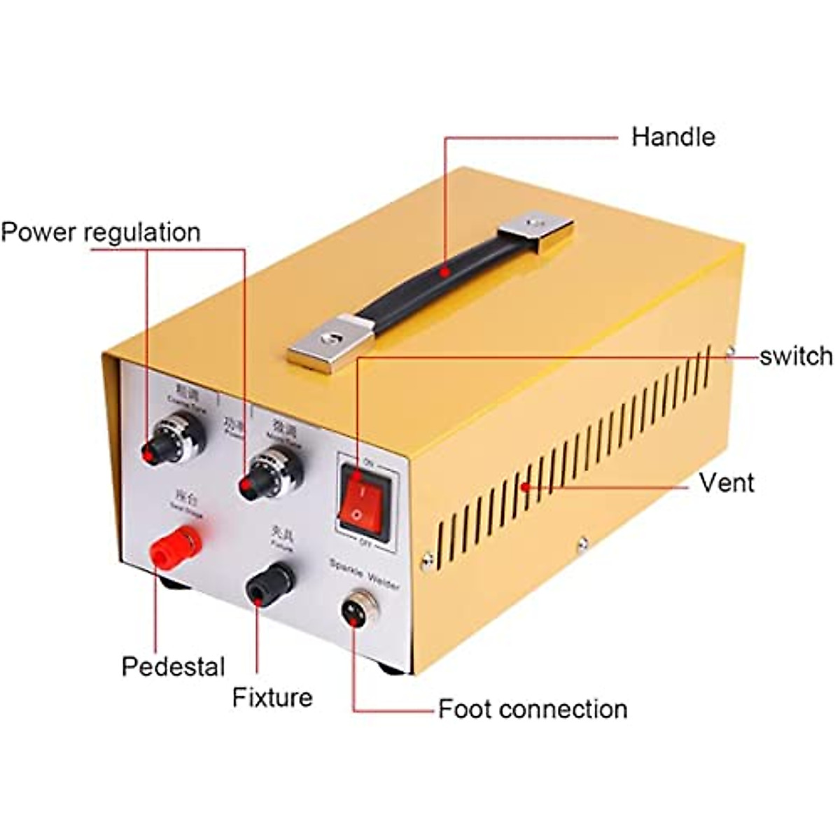 BaiLiWang Automatic Spot Welder, Hand Pulse Welder Jewelry Spot Welding Machine Pulse Argon Necklace Bracelet Arc Welding Machine, for Gold Silver Steel Jewelry Welding
