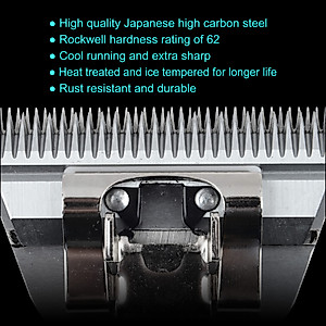 FURZONE Detachable Blade - Size 10WF Wide Blade 1/16", Made of Extra Durable Japanese Steel, Compatible with Most Andis, Oster, Wahl A5 Clippers