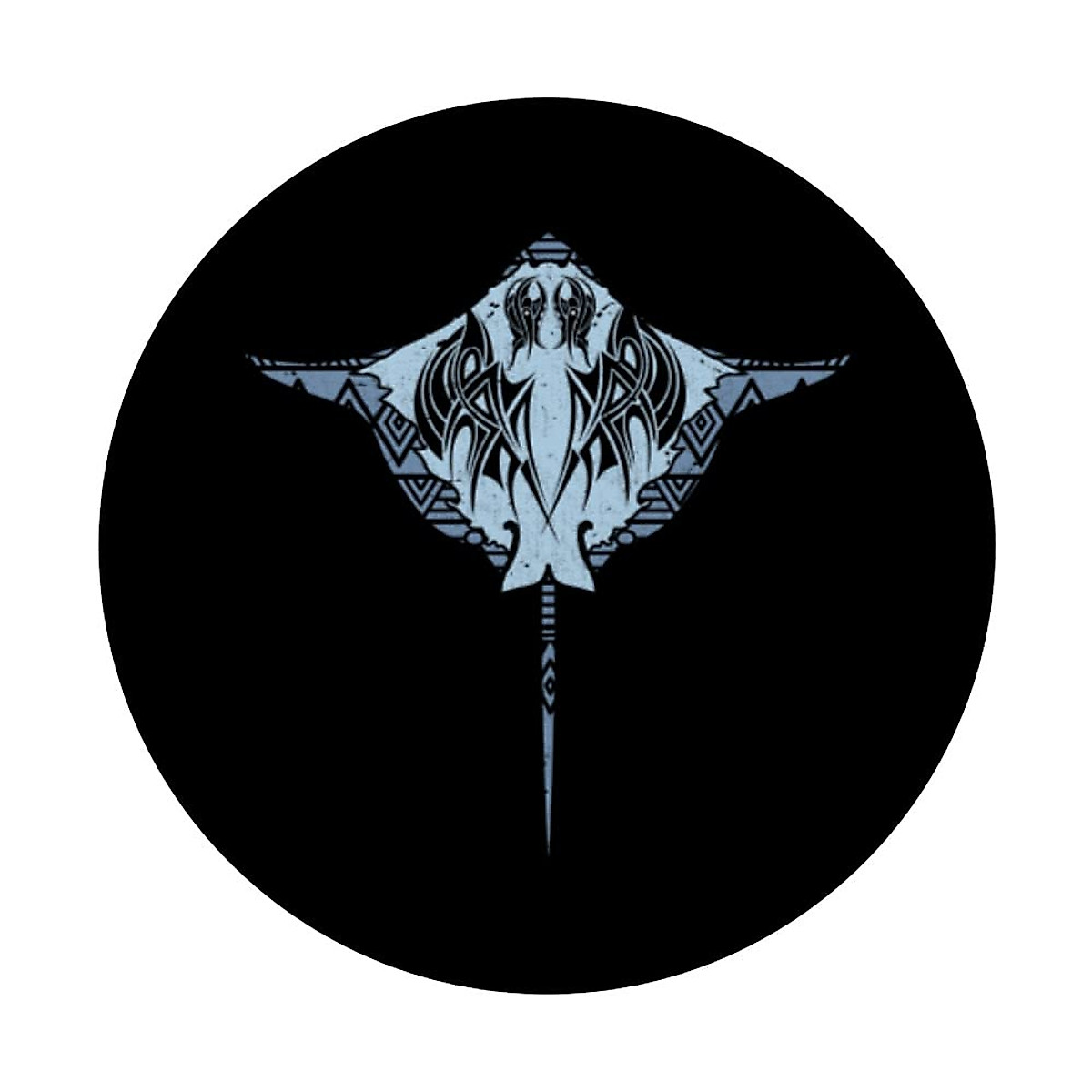 Polynesian Tattoo Tribal Ocean Animal Stingray Manta Ray PopSockets Swappable PopGrip