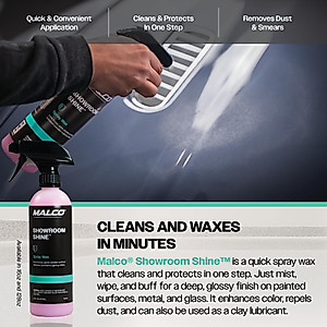 Malco Showroom Shine Spray Car Wax – Best Car Wax Spray for Professional Finish / Easy to Use Instant Detailer Spray / Cleans and Waxes Painted Surfaces, Metal and Glass / 1 Gallon (110401)