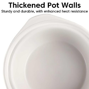 1.9-Quart Ceramic Pots for Cooking with Lid, Clay Pot for Cooking, Earthenware Pot, Chinese Ceramic Casserole, Earthen Pot Cookware Stew Pot Stockpot