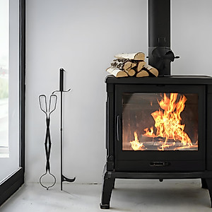 Heavy Duty Fireplace Fire Pit Campfire Bonfire Fire Tong and 32 inch Long Fire Poker Set with Traveling bag, firewood Grabber Tool for Wood-Burning for Solo Firepit Indoor and Outdoor use