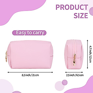 HAOGUAGUA Makeup Bag Pouch Purse Organizer Waterproof Travel Cosmetic Organizer for Women Medium Size (Pink)