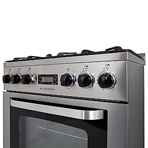 West Bend WB240GRPSS Gas Range Oven, 24-inch, Metallic