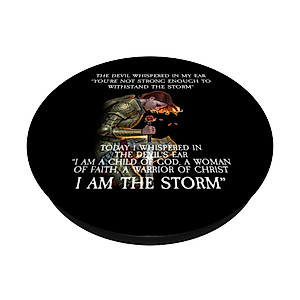 I am the storm woman PopSockets PopGrip: Swappable Grip for Phones & Tablets