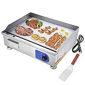 Yescom 2500W 24" Electric Countertop Griddle Flat Top Commercial Restaurant BBQ Grill