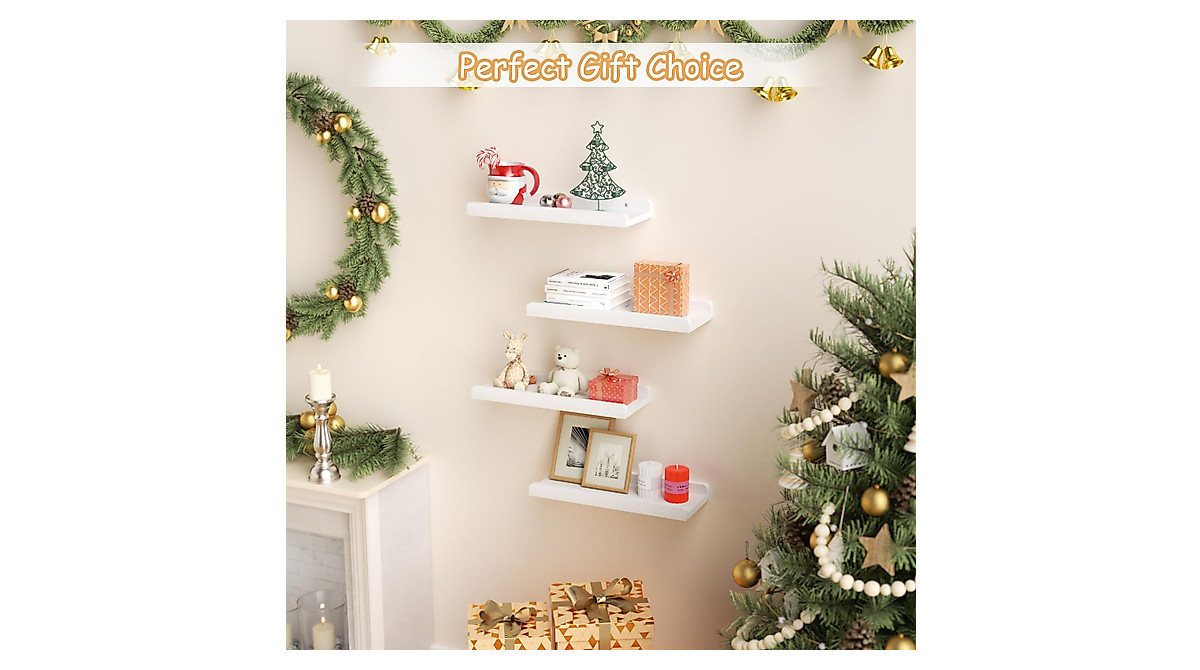 Love-KANKEI Rustic Floating Shelves - Set of 4