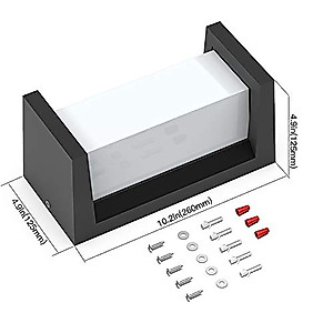Sytmhoe Modern Outdoor Wall Lights,24W-LED Wall Sconce Light Fixtures,3-Color-Changeable Wall Mounted Lamps,Matte Black Porch&amp;Patio Light,IP65 Waterproof for Hallway Stairs Gardens