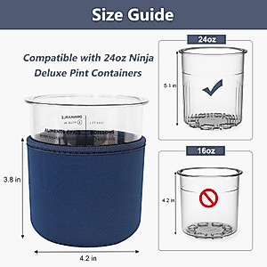 Xumbtvs Reusable Ice Cream Sleeve, 4 Pcs Neoprene Insulated Sleeves for Ninja Creami Deluxe Pints, Compatible with NC501, NC500 Series Deluxe Ice Cream Maker Containers, Only Sleeve(Colorful,24oz)