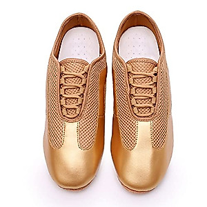 DKZSYIM Women&Men Ballroom Dance Practice Shoes Closed Toe Latin Tango Modern Dance Teaching Shoes,US 7.5