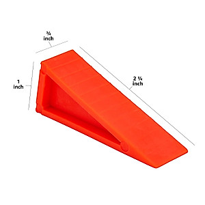 LINE2design Firefighter Door Stopper - Safety Combo Sprinkler Stops Wedge Combo Pack - Multi Surface Compatibility Door Stop Opener Wedges 3 inches Long - (Pack of 4, 2 Yellow & 2 Red)