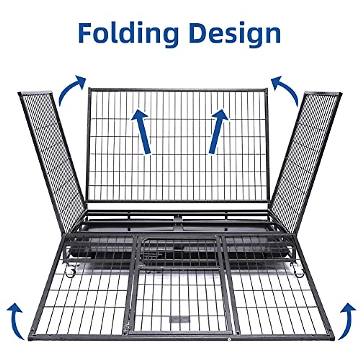 Homey Pet 43" Stackable Heavy Duty Cage W/Feeding Door, Casters and Tray