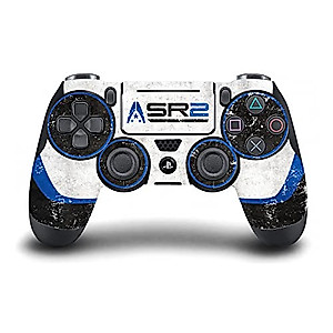 Head Case Designs Officially Licensed EA Bioware Mass Effect SR2 Normandy 3 Badges and Logos Vinyl Gaming Skin Decal Compatible with Sony Playstation 4 PS4 Slim Console and DualShock 4 Controller