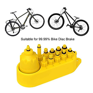 Alomejor Bike Brake Bleed Kit Hydraulic Bike Disc Brake Bleed Kit Tool Set Bike Disc Hydraulic Brake System Mineral Oil Bleed Repair Tool Kit for MTB Mountain Bike