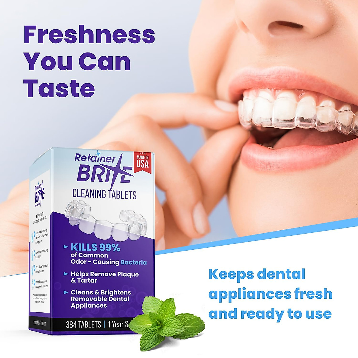 Retainer Brite Retainer brite, 1 year supply, 384 tablets, 384 Count