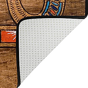 ALAZA Egyptian Papyrus Horus Eye Area Rug Rugs for Living Room Bedroom 5'3"x4'