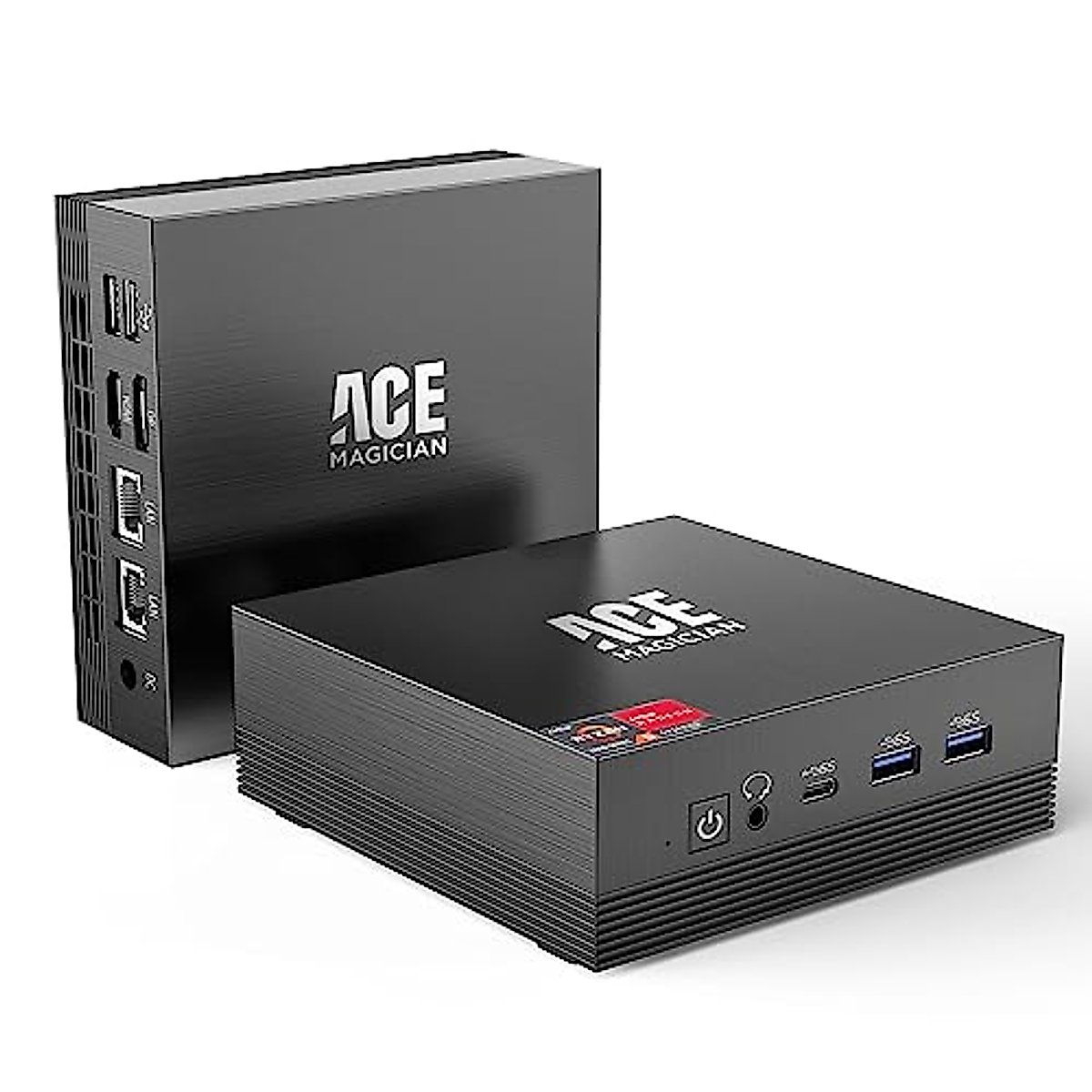ACEMAGICIAN Mini PC【Dual LAN】AMD Ryzen 5 5500U, 16GB DDR4 512GB NVMe PCIe3.0 SSD Win 11 Pro【4K@60Hz Triple Display】Mini Desktop Computers,Gaming PC 6C/12T, up to 4.0GHz,USB-C/BT4.0/Wi-Fi6/Dual Channel