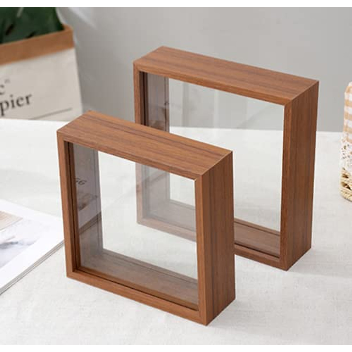 Cumuiu Shadow Box Frame Display Dried Flowers Frame Double Sided Plant Specimen Frame for Pressed Flowers Dried Leaf (6" x 8")