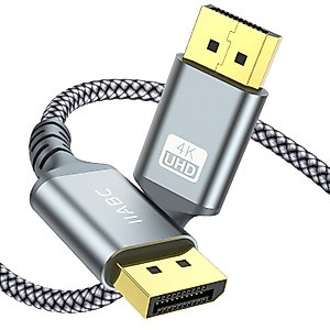 IIABC DisplayPort to DisplayPort Cable 4K DP 1.2 Cable Nylon Braided (2K@165Hz, 2K@144Hz),Ultra High Speed DP to DP Cable 3.3FT Compatible with Laptop PC TV Gaming Monitor