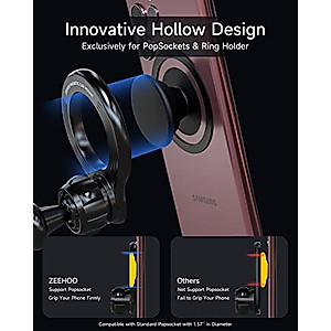 ZEEHOO Compatible with MagSafe Car Mount, Magnetic Phone Holder for Car [12 Strongest Magnets], Magnetic Car Vent Phone Mount [Non-Blocking&360 Rotation] for iPhone 14 13 12 Pro Max Mini & All Phones