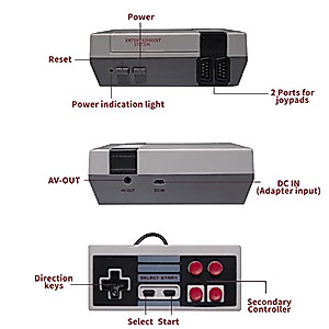 Retro Game Console Classic Mini Video Retro Game System Built-in 777 Games and 2 Controllers, 8-Bit Video Game System AV Output Plug & Play for Adults and Kids Birthday Gifts.