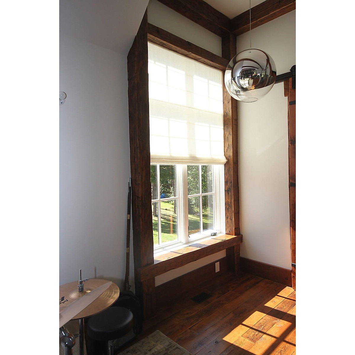 Linen Roman Shades, Fabric Utopia Natural(100% sheer linen), chain mechanism, Roman Shades for Windows, Window Treatments, Custom Made