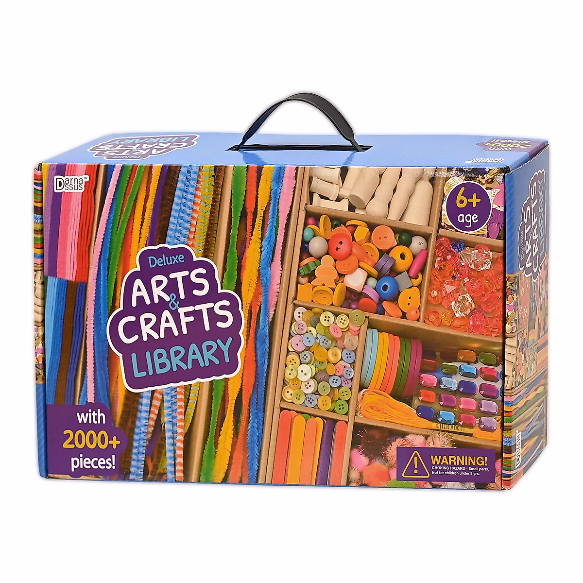 Darnassus 2000+ Craft Kit Library, Crafts Vault Supplies, Arts & Crafts Kit, Crafting Set Kits, Science Kits & Toys, Creative Set, Mega Art & Craft Materials Kit Box for Kids Ages 6-12 Gift