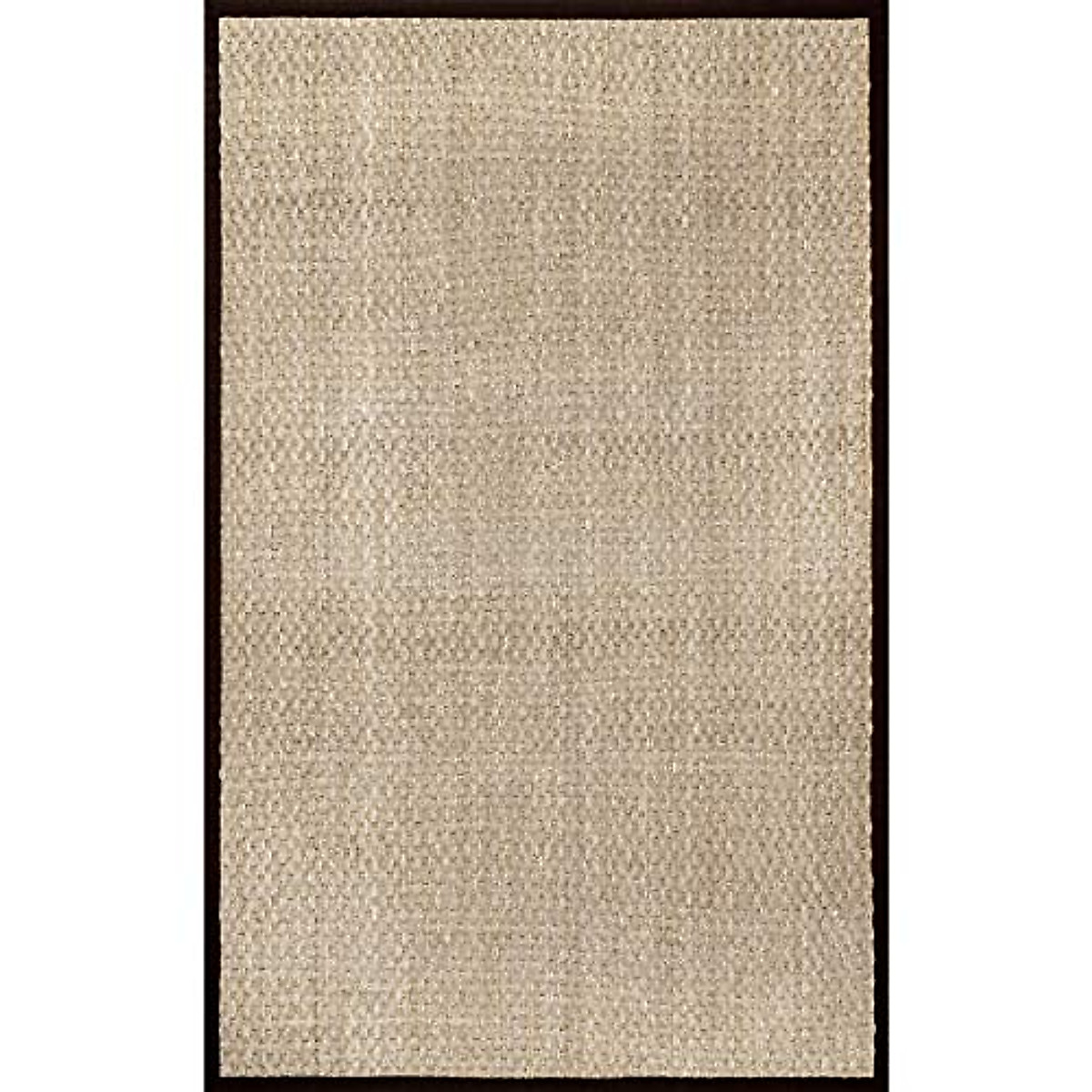 nuLOOM Hesse Checker Weave Seagrass Area Rug, 3' x 5', Black