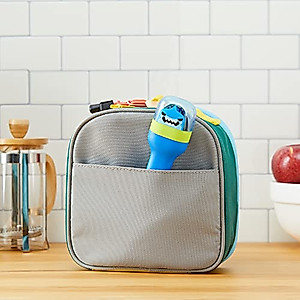 ZOKU Kids Pocket Utensil Set, Shark - Stainless Steel Fork, Knife, and Spoon in Case - Portable Design for Travel, School, Picnics, Camping and Outdoor Home Use