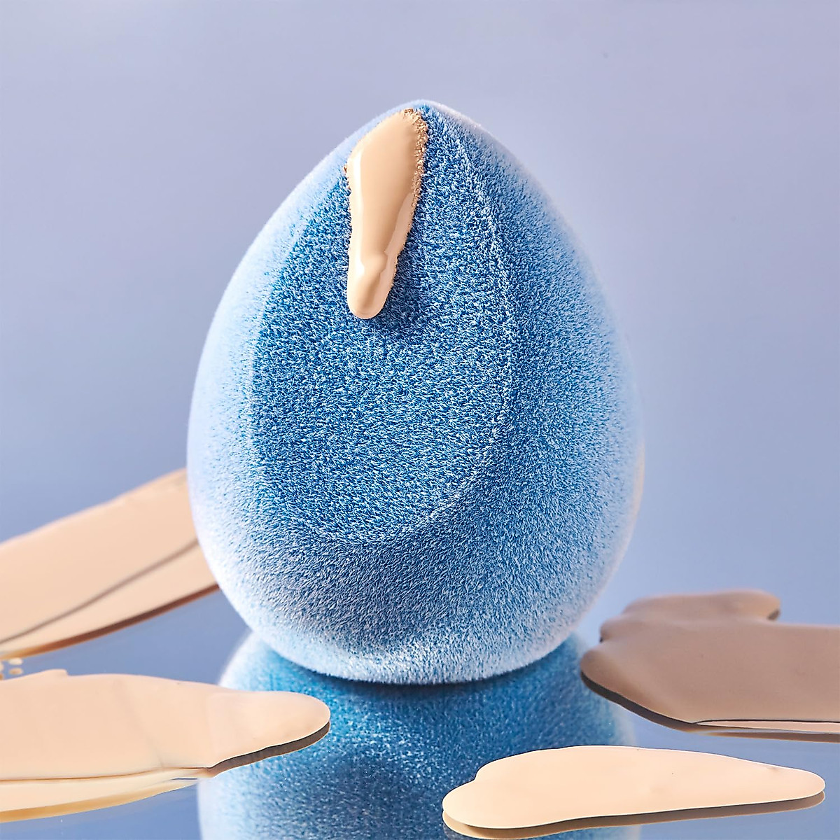 JUNO & Co. Microfiber Sponge, Latex-Free, Dual Layer Technology, Flawless Makeup Blender for Foundations, Powders and Creams (Velvet Love Bundle)