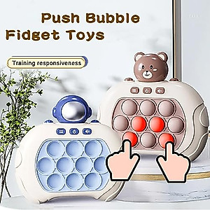 Quick Push Bubble Competitive Game Console Series, Pocket Game Console for Kids, Quick Push Game Toys, Children's Breakout Speed Push Game Machine Decompression Toy for Kids Ages 3-12 Years Old (A)