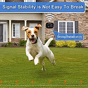 Dr.Tiger Electric Fence for Dogs - Underground Fence for Dogs, with Waterproof and Rechargable Receivers, Tone/Shock Correction Training Collar (In-Ground 2 Dog Fence Kit)