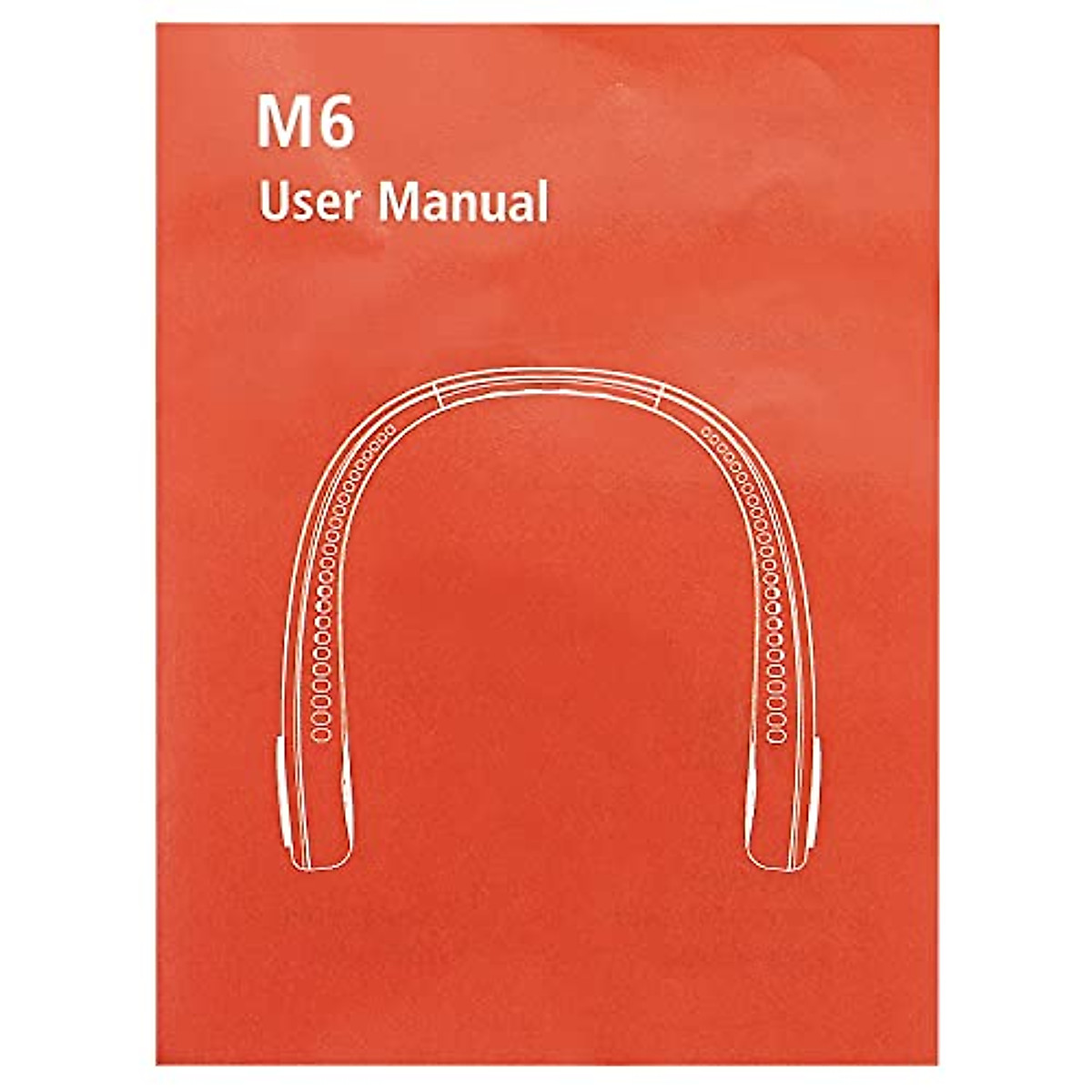 Justech Bladeless Neck Fan, USB Rechargeable Portable Neck Fan, Max. 6 Working Hours, 3 Speeds, Low Noise, Headphone Design, Hand-Free Neck Fan-White