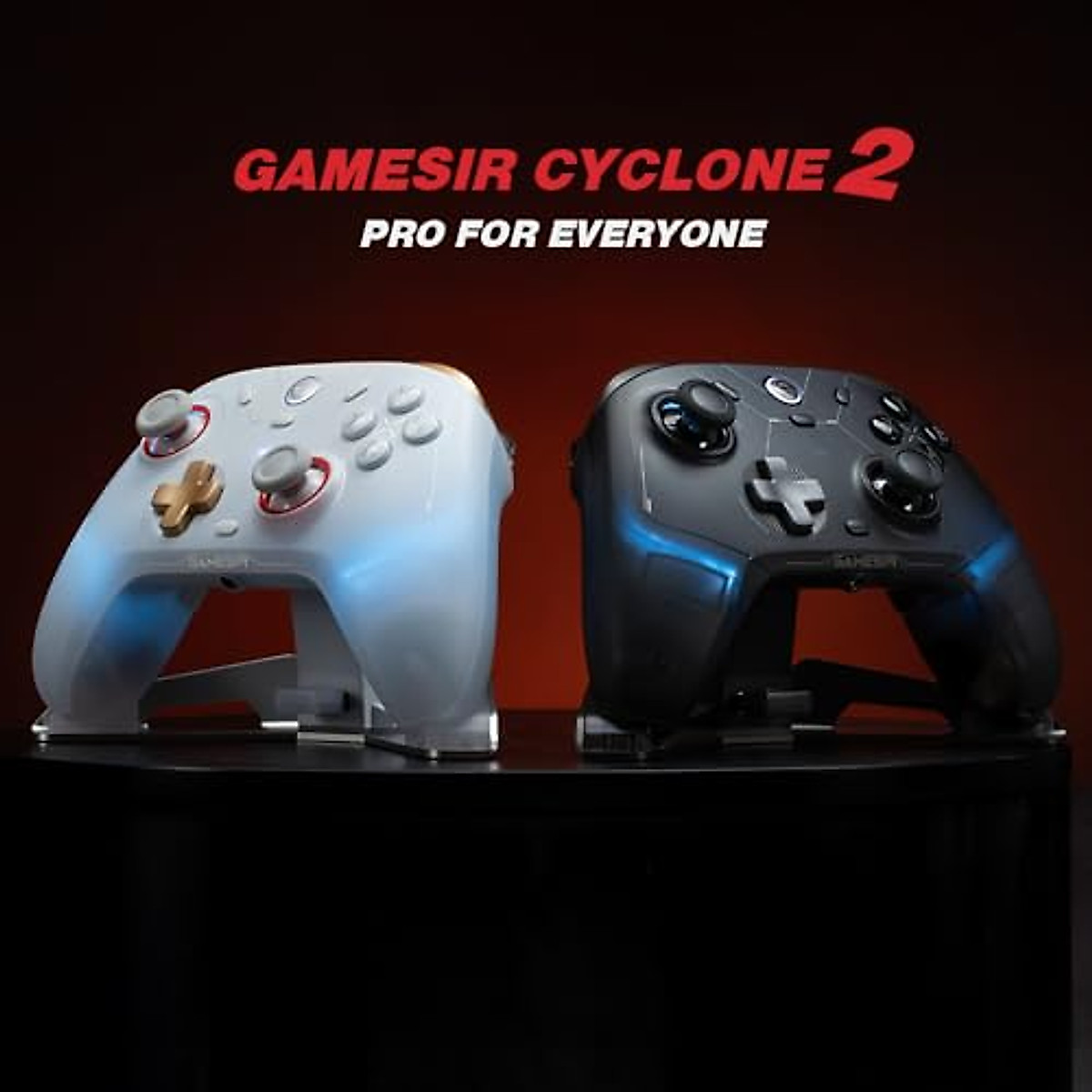 GameSir Cyclone 2 Wireless Controller - 1000Hz Polling Rate, TMR Joysticks, Hall/Micro 2-in-1 Triggers for PC/Switch/Android/iOS, PC Gaming Controller with Charging Dock(White)