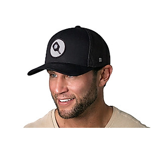 HAKA Pickleball Hat – Pickleball Paddle Trucker Hat for Men & Women, Adjustable Baseball Cap, Mesh Snapback, Outdoor Golf Hat - Black