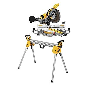 Dewalt DWS779-DWX724 120V 15 Amp Double-Bevel Sliding 12-in Corded Compound Miter Saw with Compact Stand Bundle