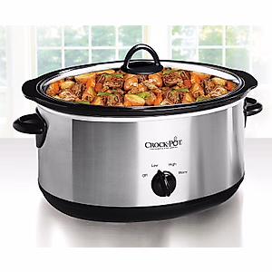 Crock-Pot 7-Quart Oval Manual Slow Cooker | Stainless Steel (SCV700-S-BR)