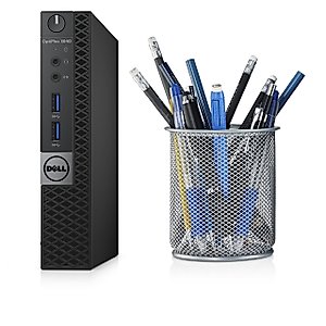 Dell D4XXF OptiPlex 3040 MFF Micro Desktop (Intel Core i3-6100T, 4GB 1600MHz DDR3 RAM, 128GB SSD, Windows 10 Pro, Black)