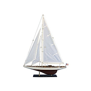 Hampton Nautical Wooden Ranger Model Sailing Yacht, 35"