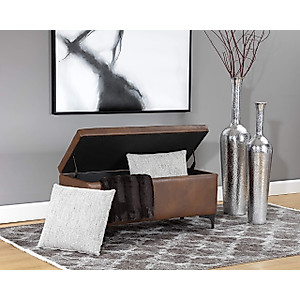 Sunpan Teegan Bench - Bravo Cognac