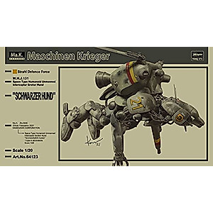 Hasegawa - 1:20 Space Type Humanoid Unmanned Interceptor Großer Hund Schwarzer Hund