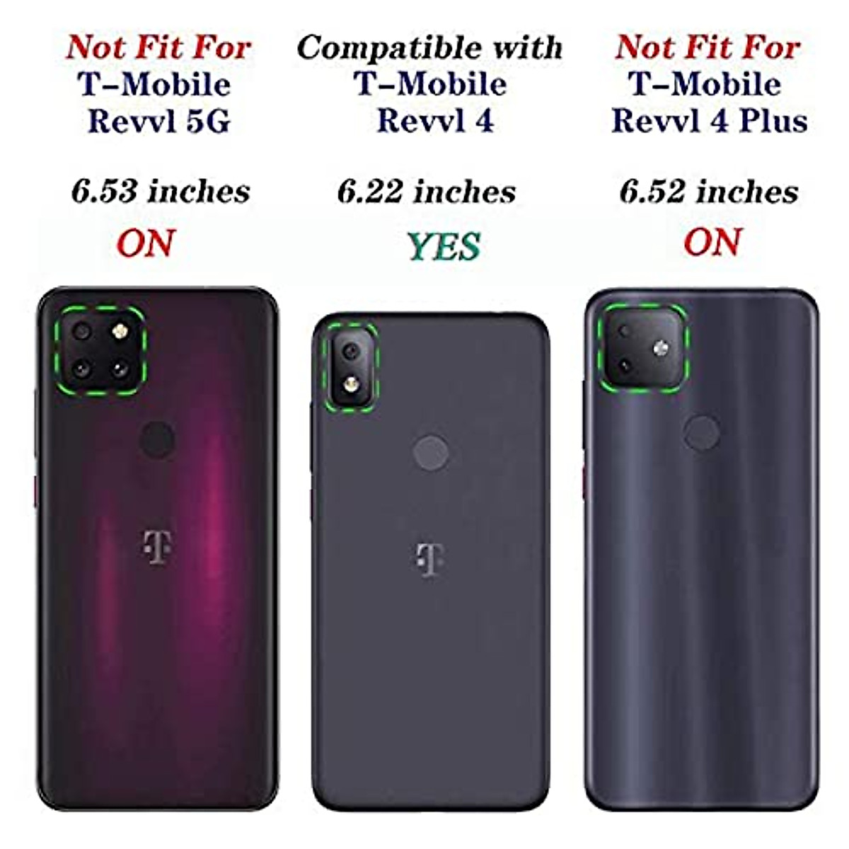 T-Mobile TCL Revvl 4 Case, with 3 Pcs Tempered Glass Screen Protector, Built-in Ring Kickstand and Magnetic Car Mount Shockproof Dropproof Defend Armor Rugged Case for T-Mobile Revvl 4 - Blue