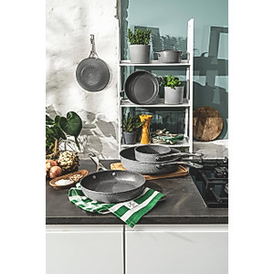 Ballarini 75002-822 Salina Frying Pan, 11.0 inches (28 cm), Made in Italy, Induction Compatible, Granitium, 7-Layer Coating