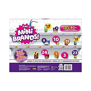 Mini Brands Advent Calendar by ZURU Mini Brands Limited Edition Advent Calendar with 4 Exclusive Minis, Mystery Collectibles Toys Comes with 24 Minis (Multi color)